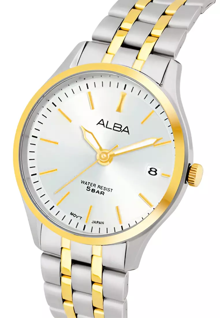 Jual Alba Alba AH7CF0X1 Jam Tangan Analog Wanita Silver Gold ...