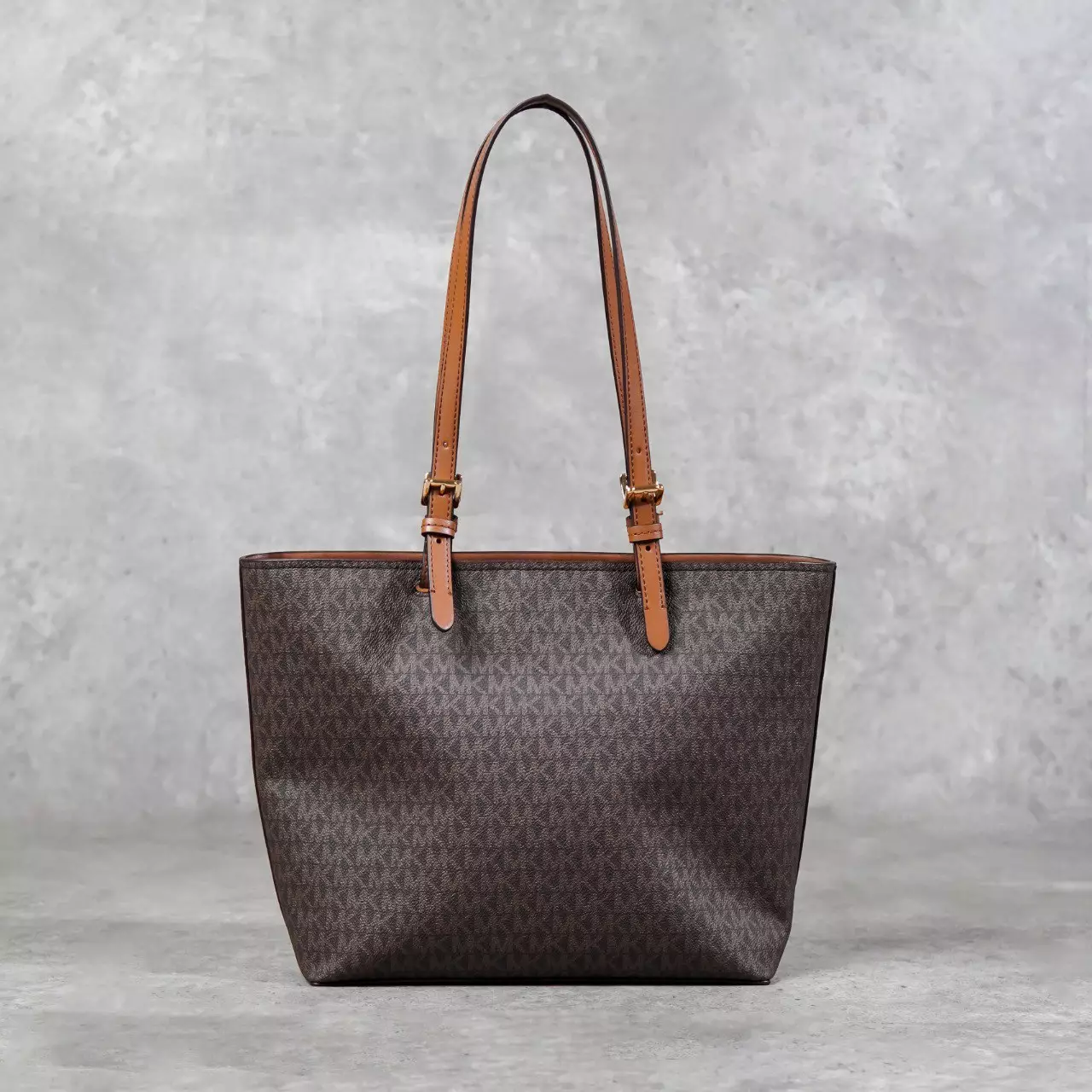 Jual MICHAEL KORS Tas MICHAEL KORS FRONT POCKET MK MONOGRAM BROWN CAMEL ...