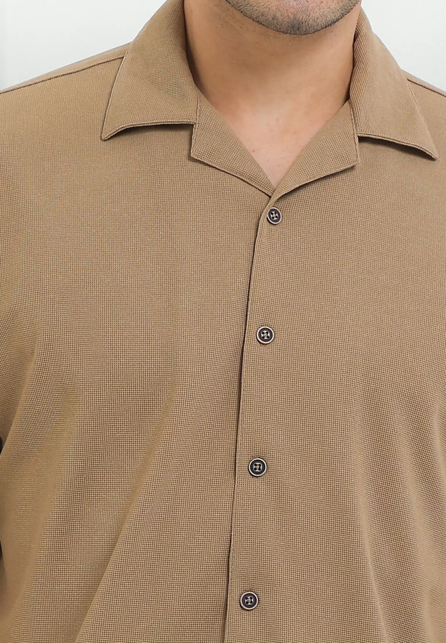 Jual Cressida Cressida Bowling Shirt Basic Short Sleeve Brown - H049C ...