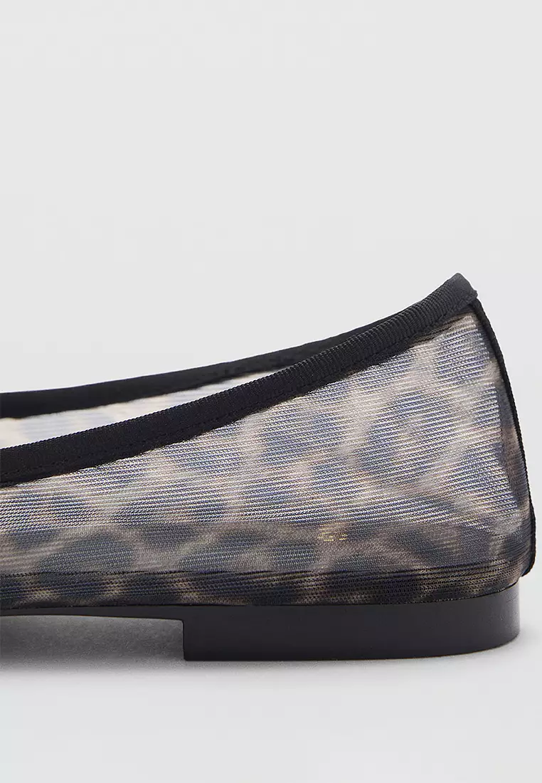 Jual Mango Leopard Semi-Transparent Ballerinas Original 2026 | ZALORA ...