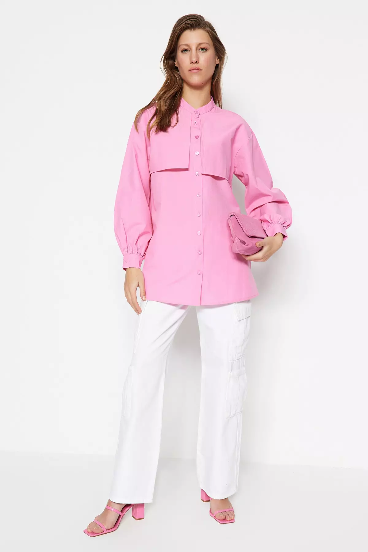 Buy Trendyol MODEST Flap Shirt 2025 Online | ZALORA
