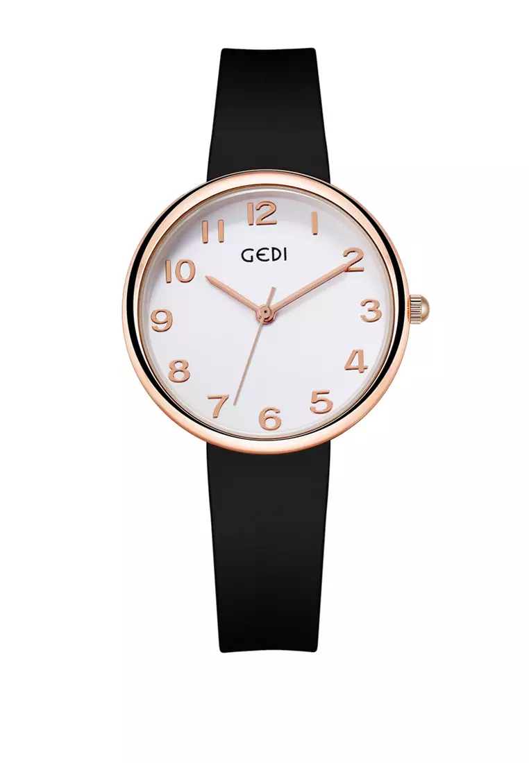 Buy GEDI GEDI Simple Fashion Plated Rose Gold Round Quartz Watch ...