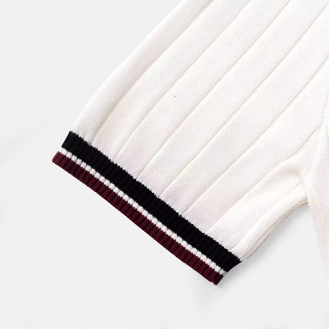 Jual Oxford Society Oxford Society Weston Knit Polo Ivory Kaos Polo ...