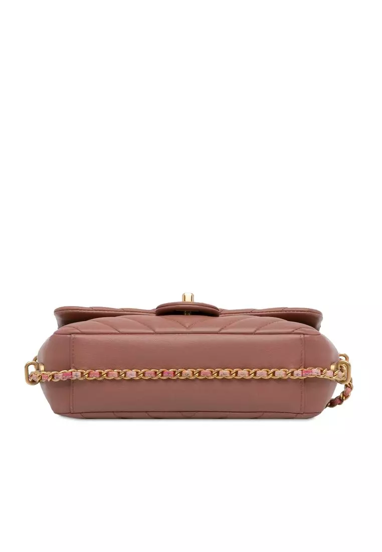 Buy CHANEL Pre-Loved Chanel Mini Rectangular Chevron Lambskin Chain ...