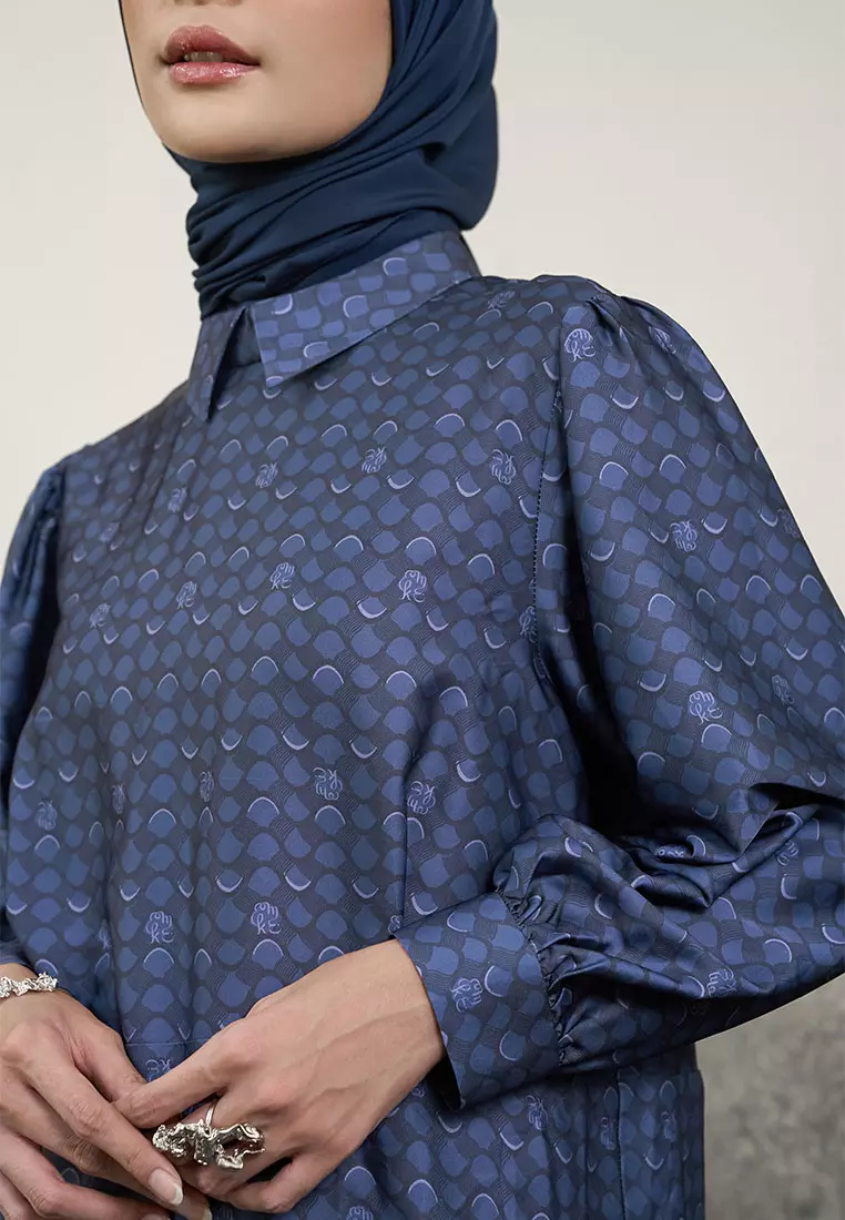 Jual KAMI Kami Nami Bishop Sleeve Top Navy Original 2025 | ZALORA ...