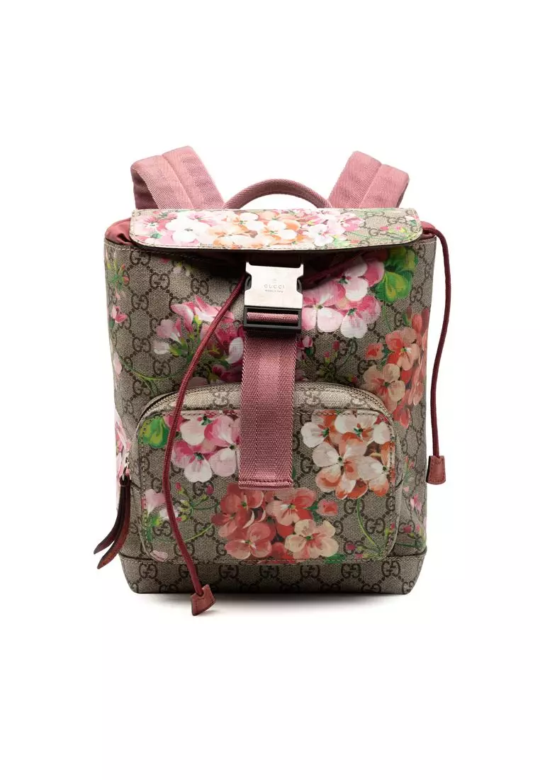 Buy Gucci Pre-Loved Gucci Small Gg Supreme Blooms Single Buckle ...