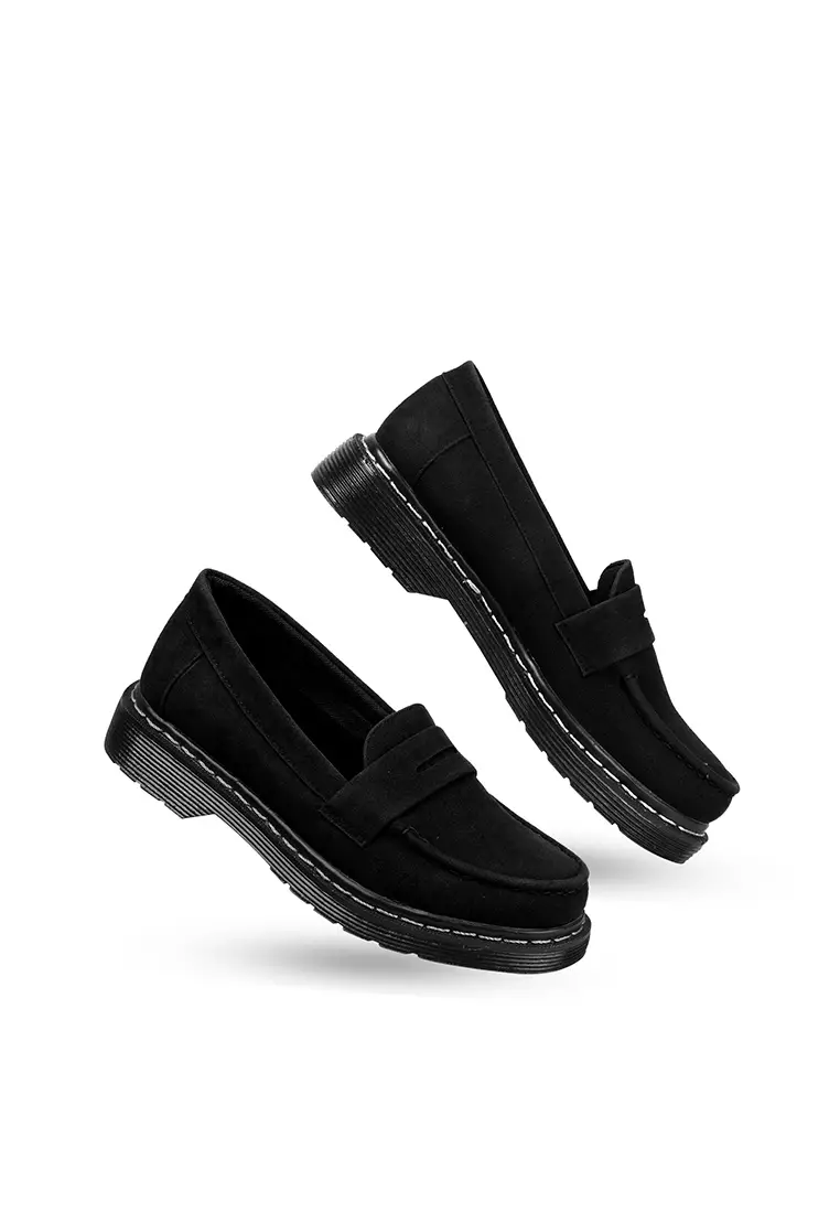 Jual Lvnatica Lvnatica Archer Suede Black Loafers Shoes Original 2026 ...