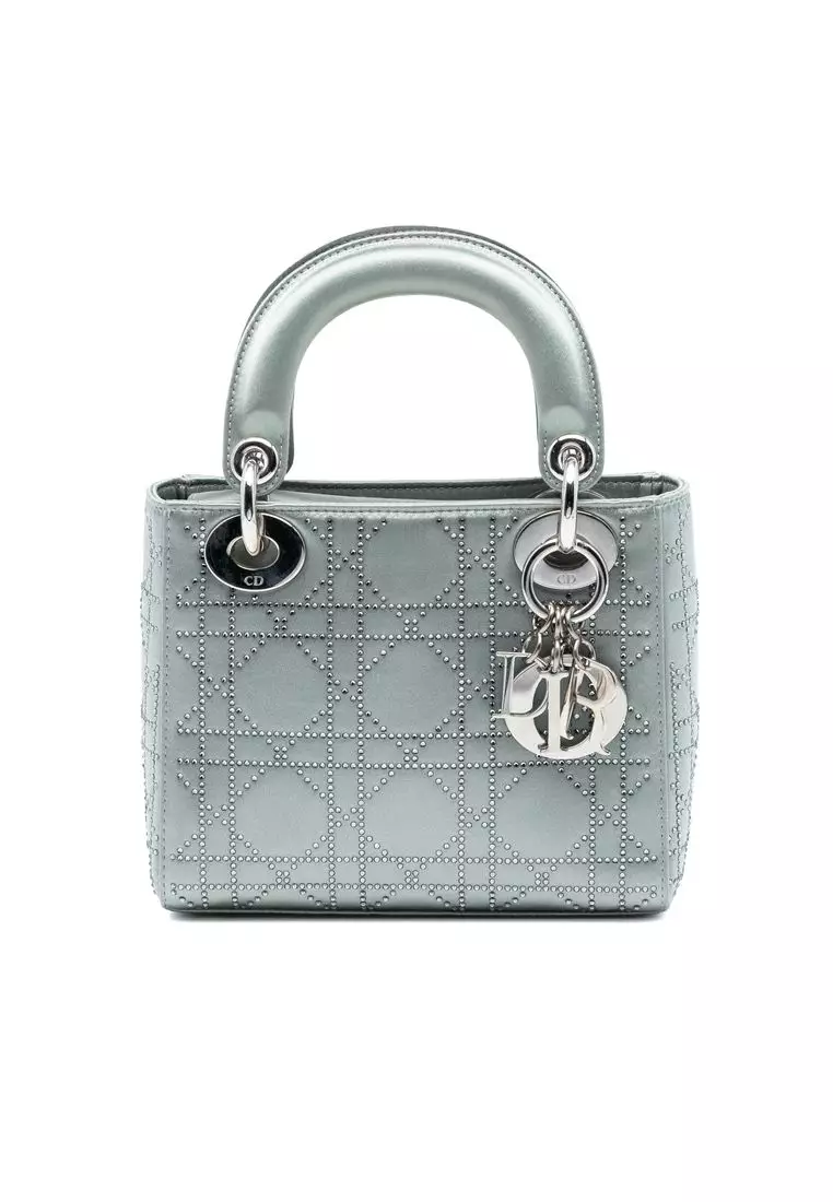 Buy DIOR Pre-Loved Dior Mini Satin Cannage Strass Crystal Embellished ...