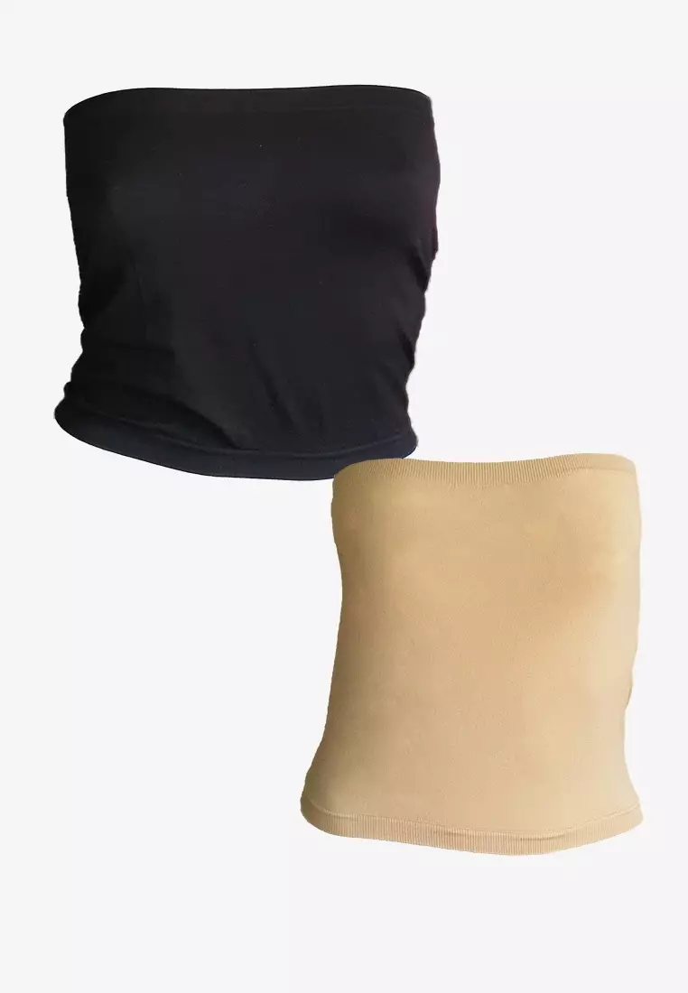 Buy Malibu Babe Two Pack Seamless Bandeau Tube 2024 Online | ZALORA ...