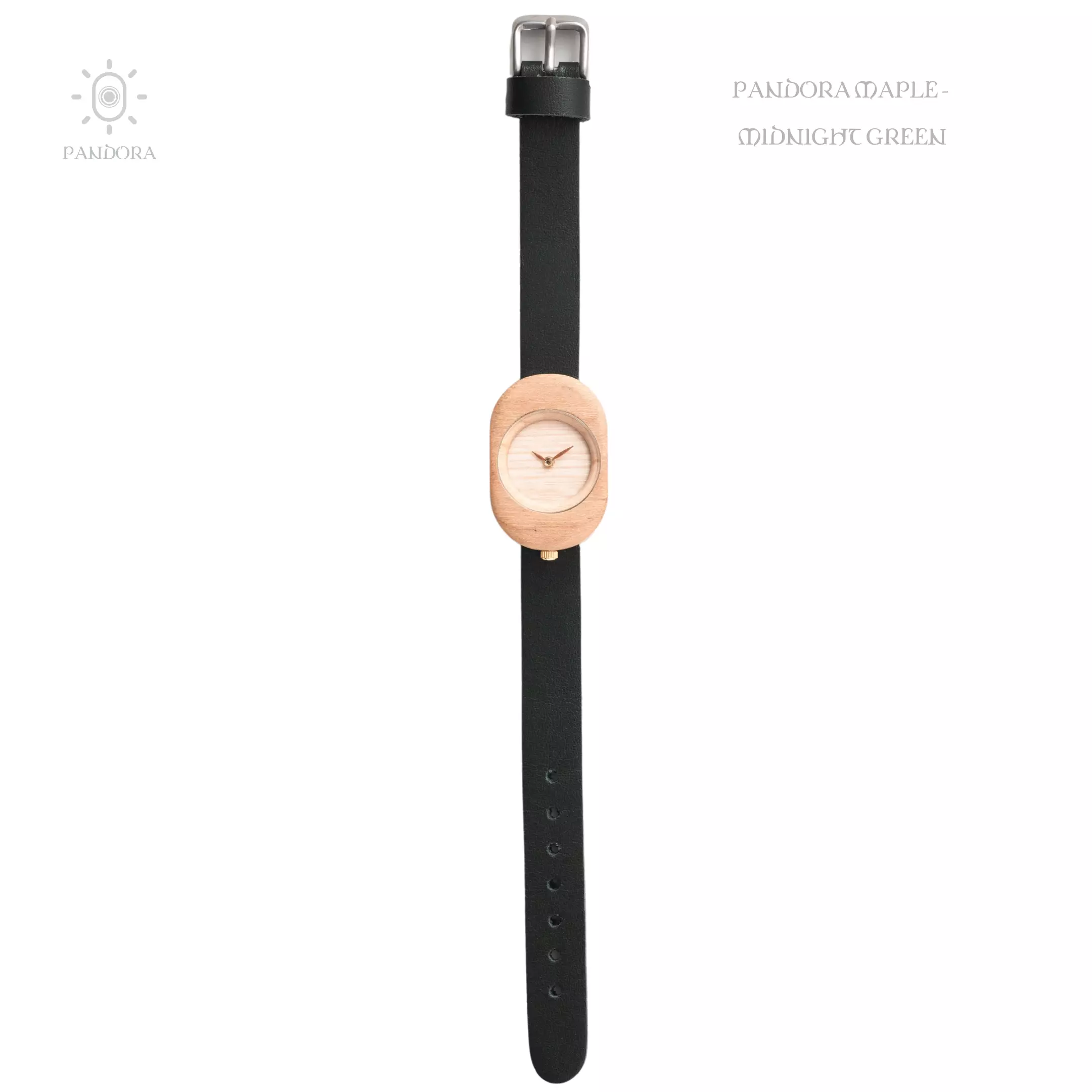Jual Eboni Eboni Jam Tangan Kayu Pandora Maple - Midnight Green ...