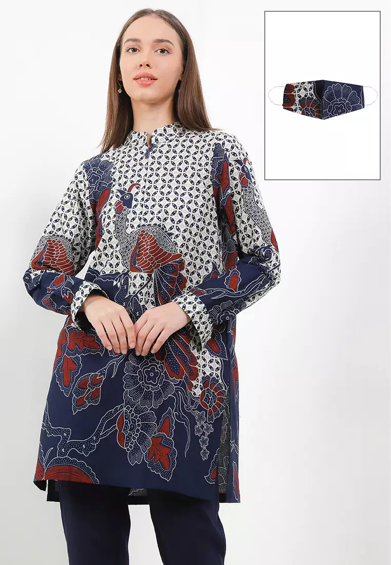 Jual Krisna Batik Thalia Tunic Batik Katun Original 2025 | ZALORA ...
