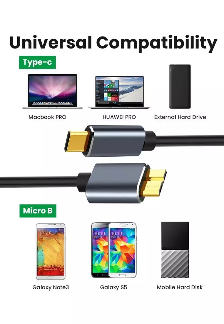 Buy Latest Gadget Optimus 1 Meter Type-C To Micro B Hard Drive USB 3.0 ...