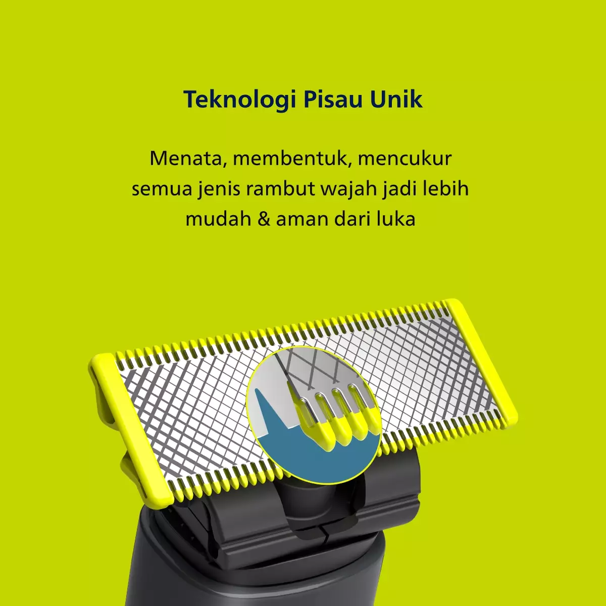 Jual Philips Philips Refill Oneblade QP210/51 Hybrid Blister Blade 1 ...