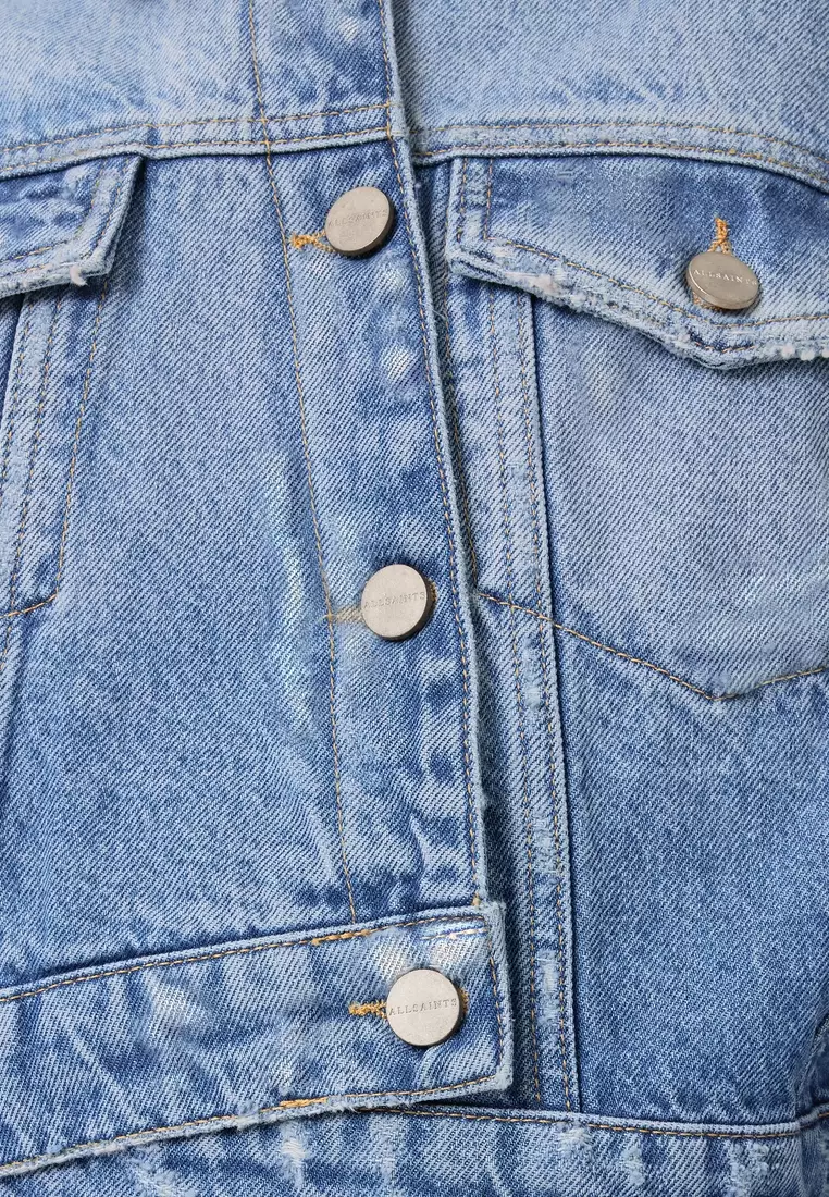 Buy AllSaints Aki Crossover Denim Jacket 2025 Online | ZALORA