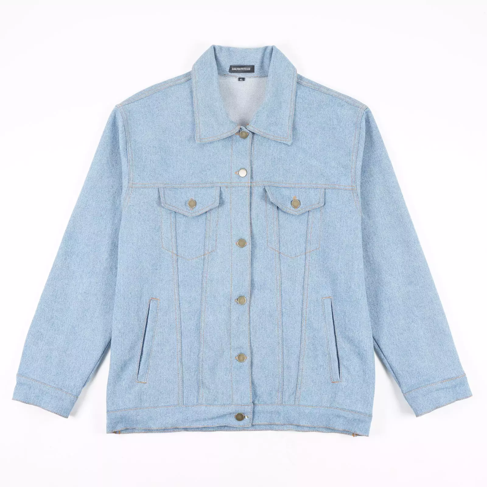 Jual Kepomp Kepomp Jaket Jeans Denim Pria Washed Jeans Biru Muda Unisex ...