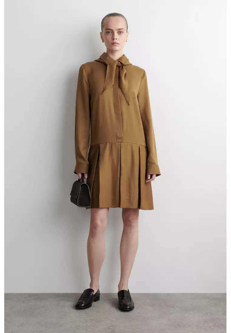 Buy COS SCARF-DETAIL DROPPED-WAIST MINI DRESS 2026 Online | ZALORA ...