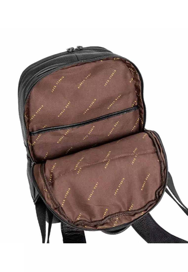 Buy Jack Studio Unisex Grain Leather Travel Backpack BAI 40812 Online ...