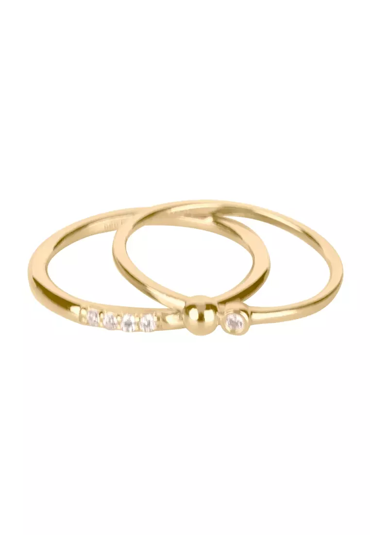 Buy Foundry Duo Stacker Ring 14k Gold 2025 Online | ZALORA Philippines