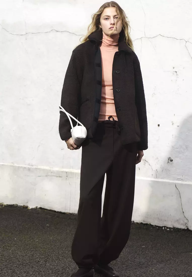 Buy COS Drawstring Twill Barrel-Leg Trousers Online | ZALORA Malaysia