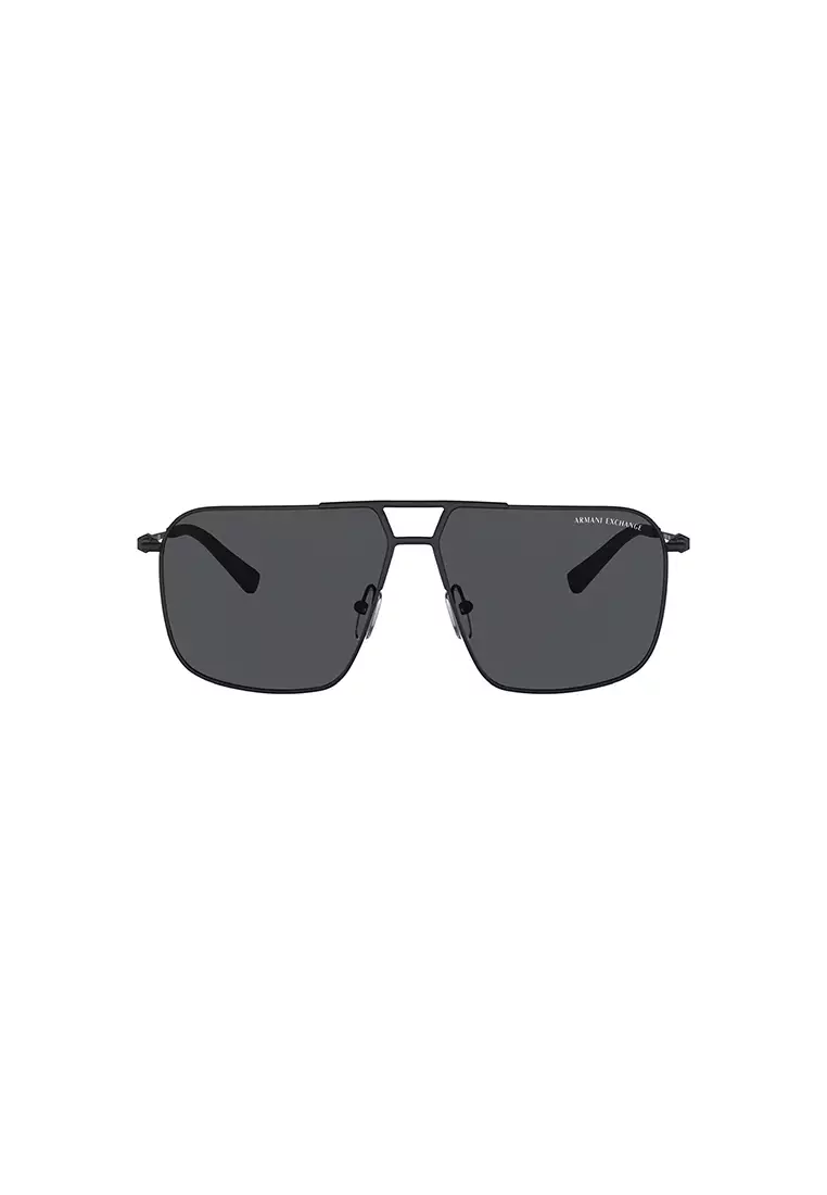 Buy Armani Exchange Men Pilot Frame Black Sunglasses, UV Protection ...