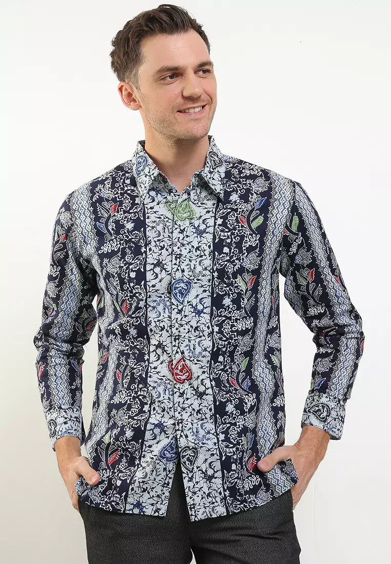 Jual Adikusuma Kemeja Batik Body Fit Tumpal Hati Original 2023 | ZALORA ...