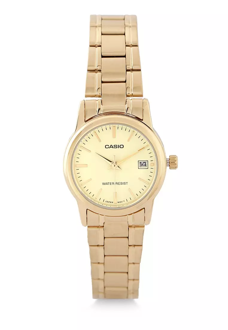 Jual CASIO Casio Jam Tangan Wanita - Gold - Stainless Steel - LTP-V002G-9A Original 2024 ...