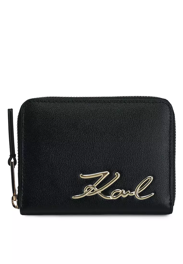 KARL LAGERFELD Signature 2.0 Medium Zip Wallet 2025 | Buy KARL ...