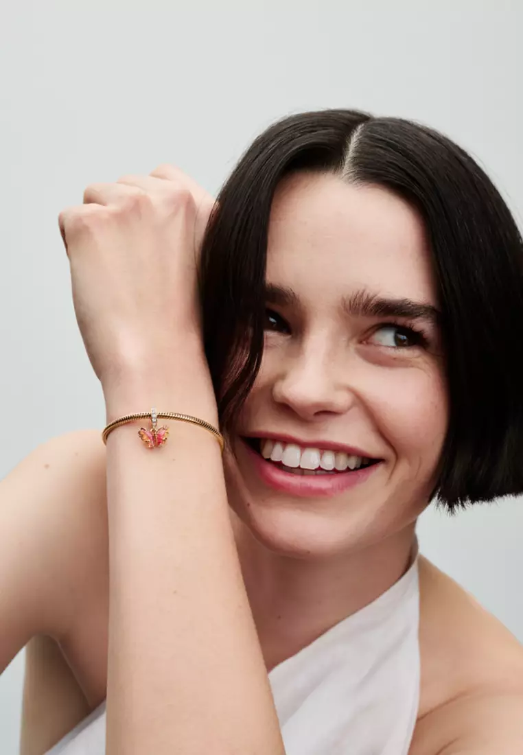 Buy Pandora Pandora 14k Rose Gold Plated Pink & Yellow Murano Glass ...