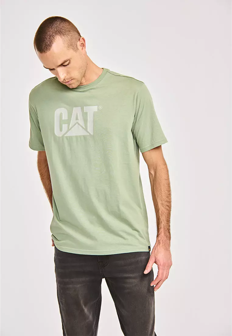 Buy Caterpillar Men's CAT Logo Tee - Sagebrush-Tonal (4010500-13901 ...
