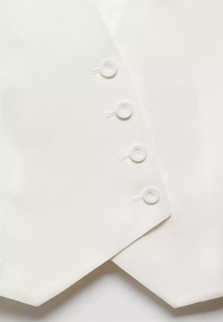 Jual Mango Cross Buttons Suit Waistcoat Original 2025 | ZALORA Indonesia