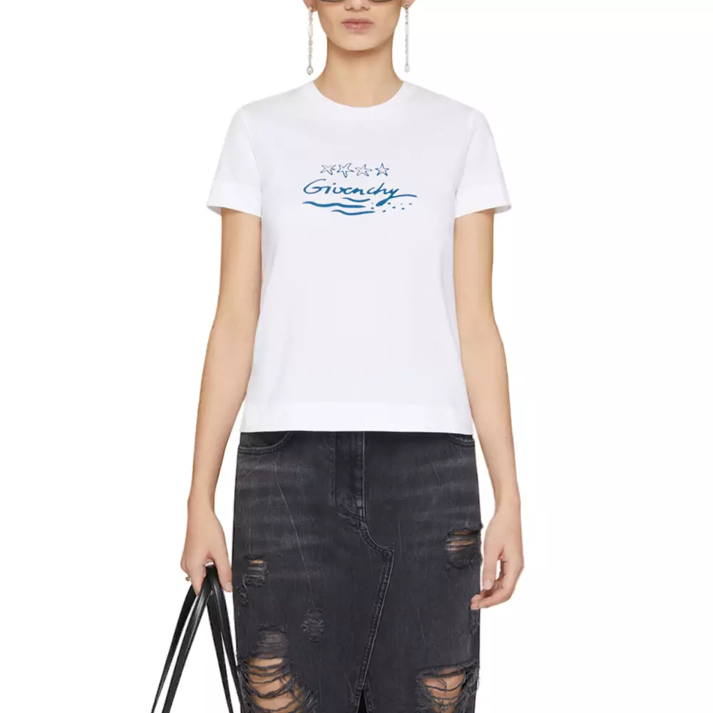 Jual Givenchy Givenchy Beach Club Slim Fit T-Shirt White Original 2024 ...