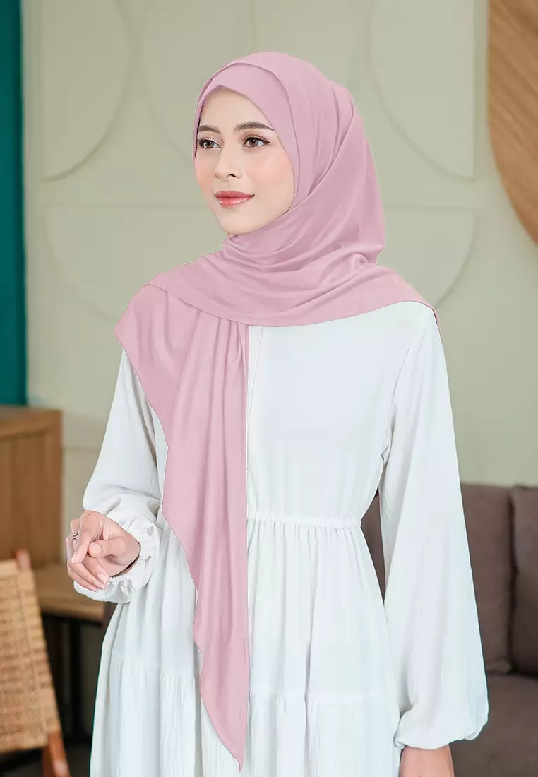 Jual Cantik Kerudung LINDY INSTAN - DUSTY PINK Original 2025 | ZALORA Indonesia