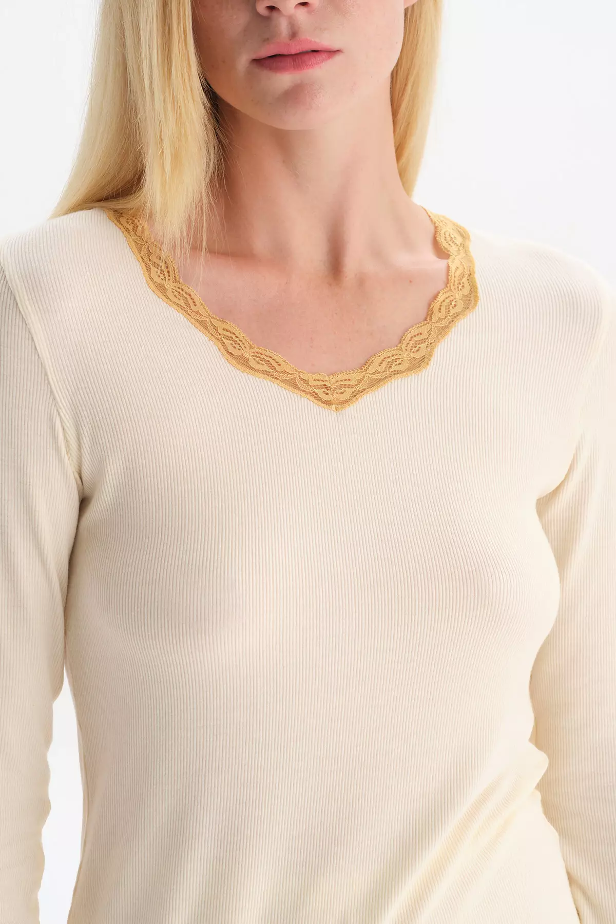 Buy DAGİ Beige Pyjama Set, Double-Breasted, Regular Fit, Long Sleeve ...