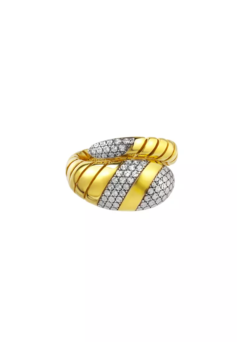 Buy TOMEI TOMEI Diamond Cut Collection Elite Fasten Ring, Yellow Gold ...