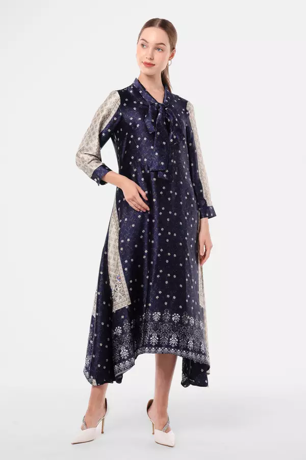 Jual Minimal Minimal Alma Dress Gamis Navy Original 2025 | ZALORA ...