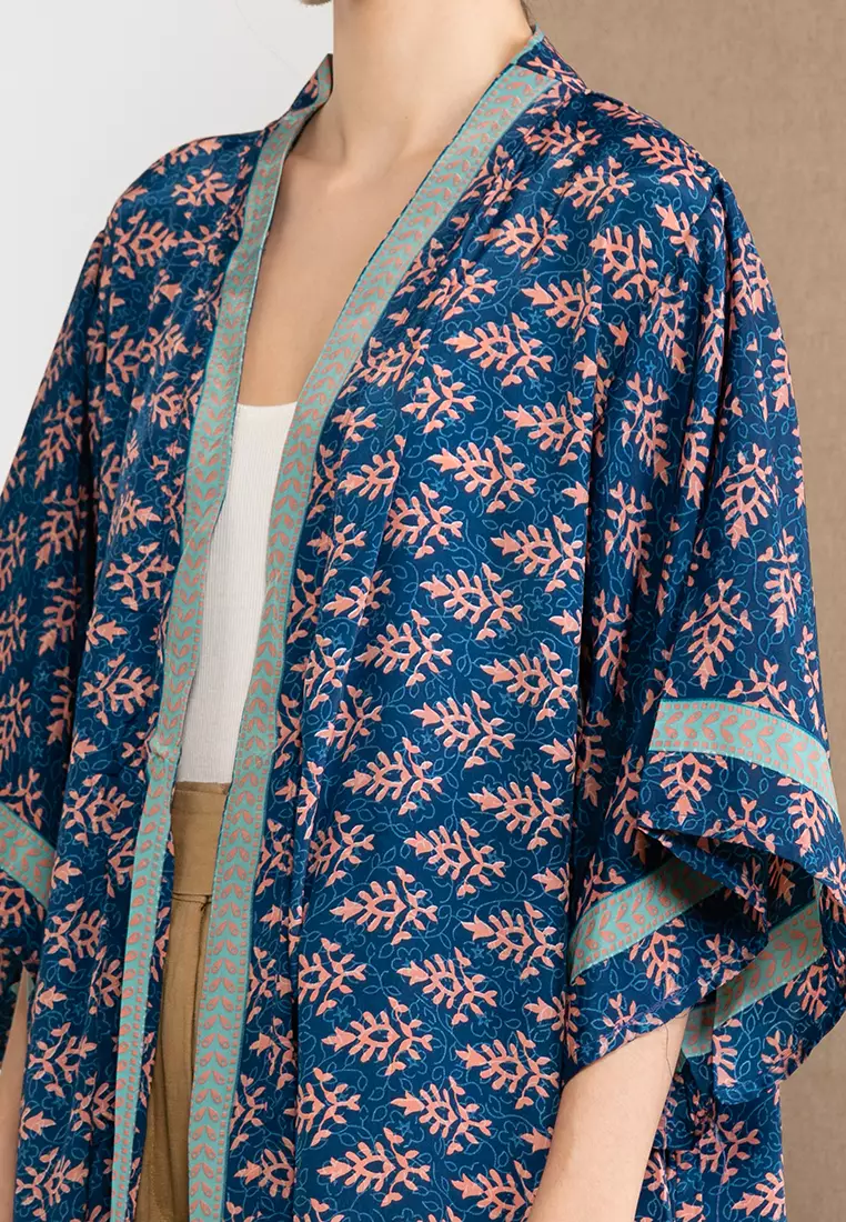Raja Rani Lifestyle Long Poly Silk Kimono 2024 | Buy Raja Rani ...