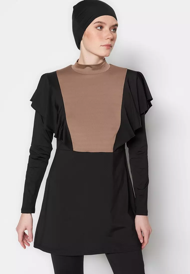 Trendyol Modest Colorblock Swimsuit Set 2024 | Buy Trendyol Online ...