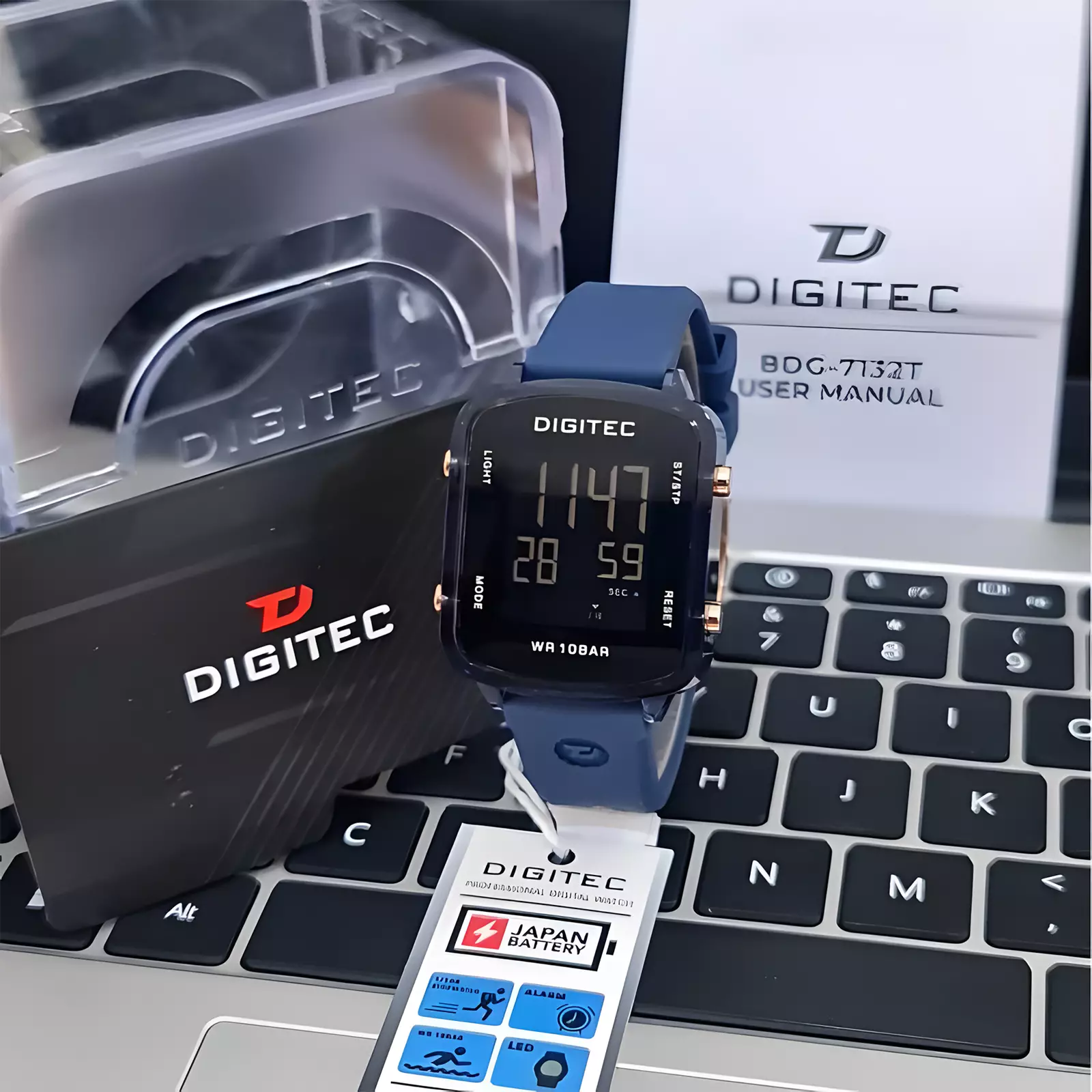 Jual Digitec Jam Tangan Digital Wanita Digitec Anti Air - Blue - Rubber ...
