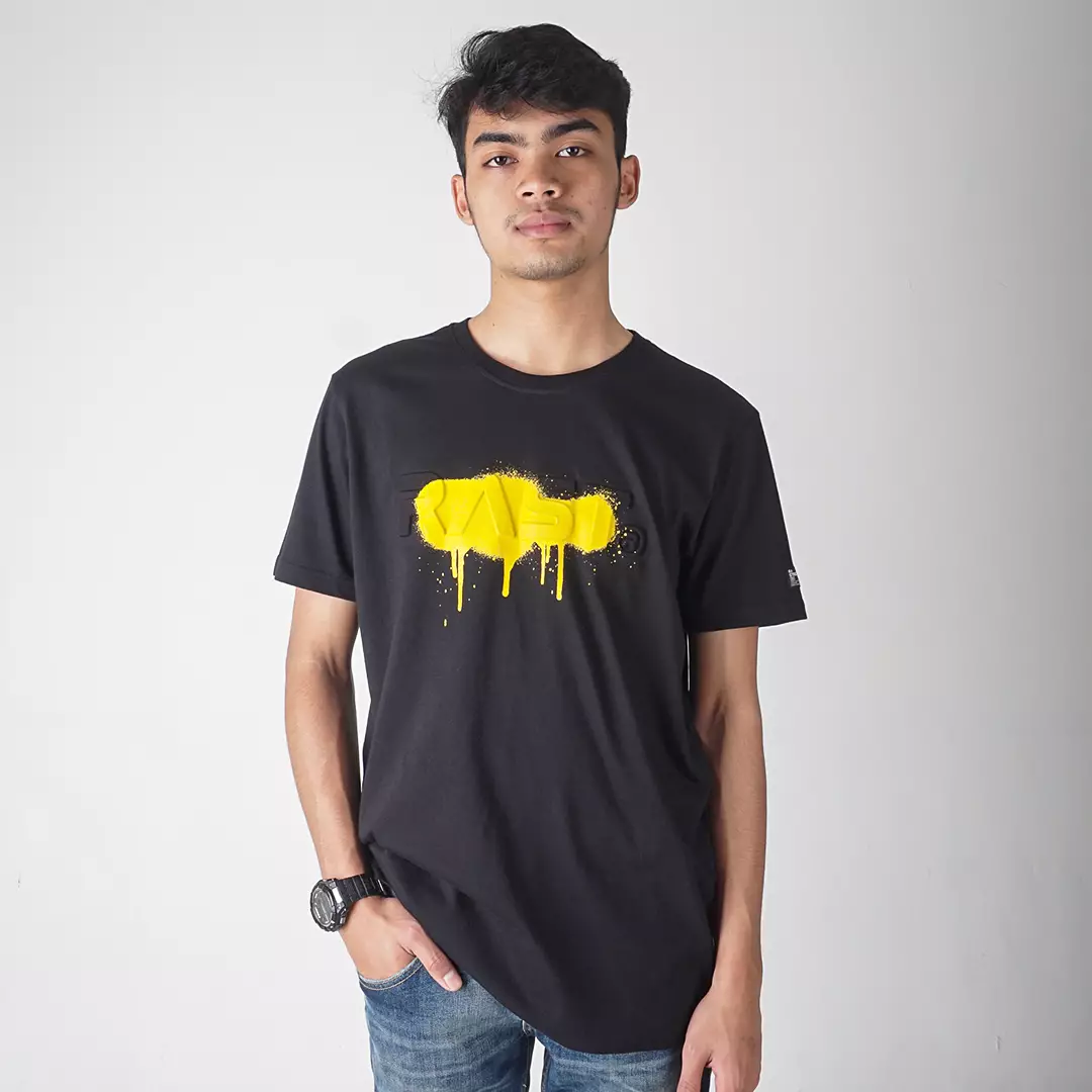 Jual RA Street KAOS PRIA TSHIRT LENGAN PENDEK Over spray Black RA ...