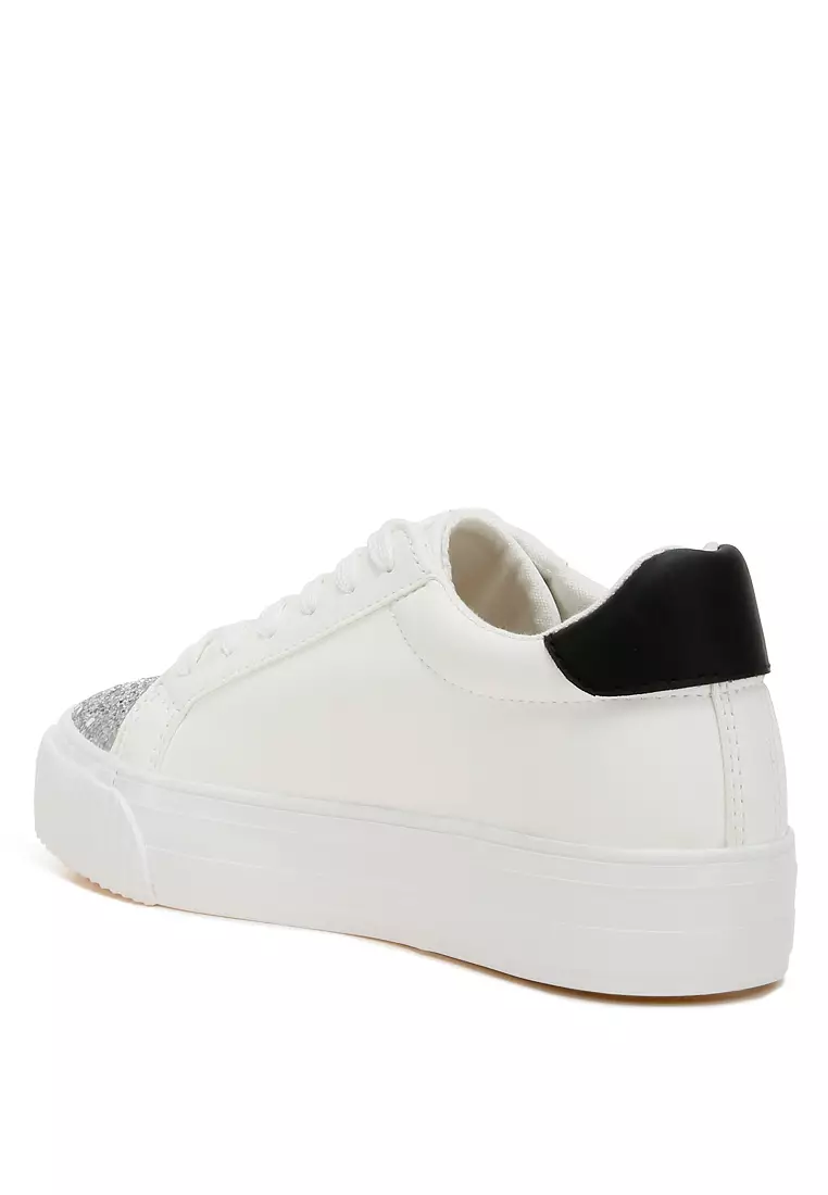 Buy London Rag Glitter Patch Chunky Sneakers In White/Silver 2025 Online | ZALORA Philippines