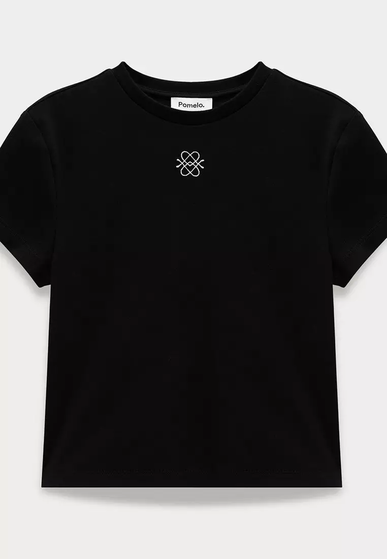 Pomelo Logo Baby Tee - Black 2025 | Buy Pomelo Online | ZALORA Hong Kong