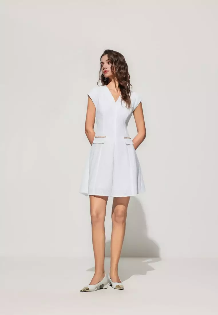 Buy G2000 G2000 Tweed Flare Dress With Trims 2025 Online | ZALORA ...