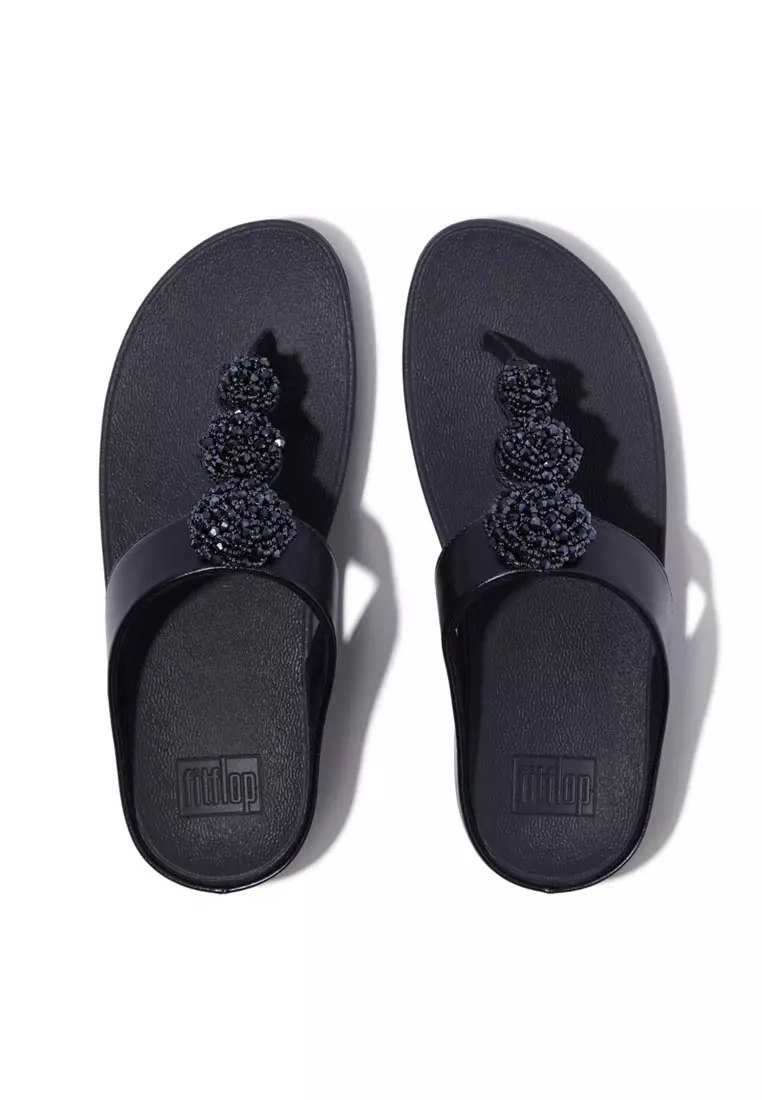 Buy FitFlop FINO Women's Beadie-Button Metallic Toe-Post Sandals ...