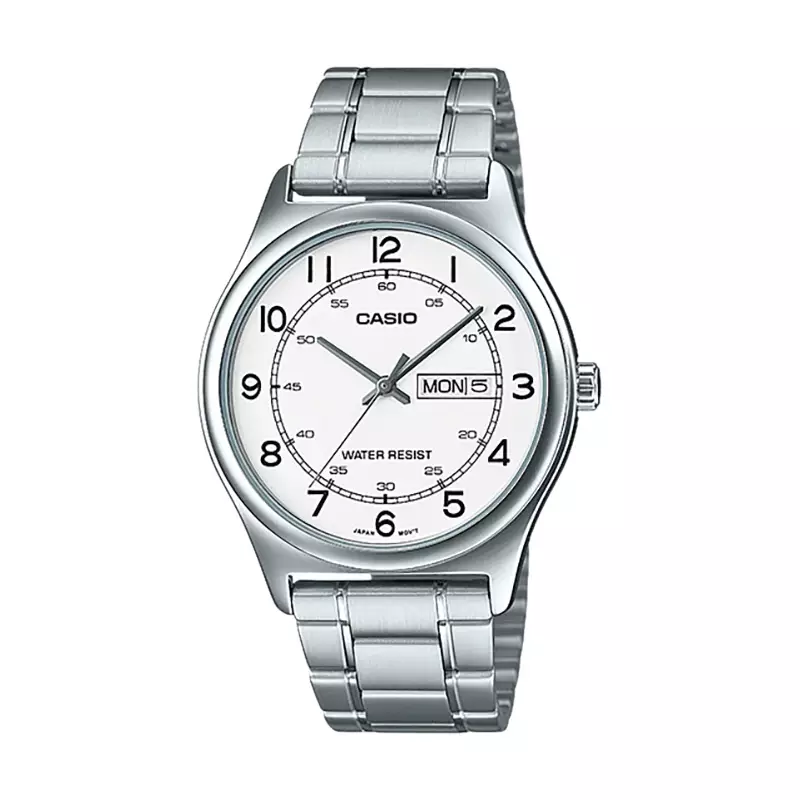 Jual Casio Jam Tangan Pria Casio General MTP-V006D-7B2UDF White Dial Stainless Steel Band ...