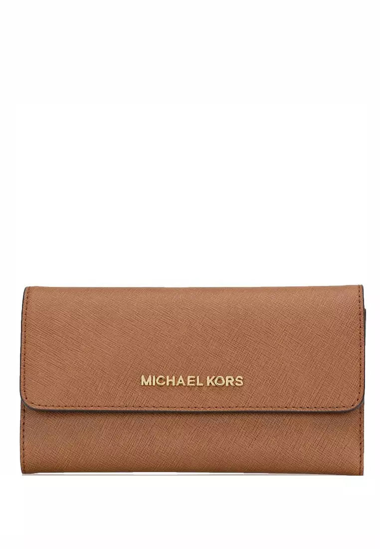Buy MICHAEL KORS Jet Set Travel Large Trifold Wallet - Brown 2025 ...