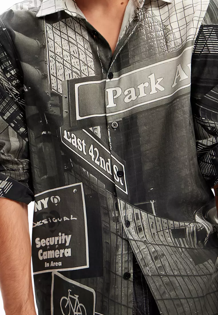 Buy Desigual Desigual Man Poplin NYC shirt. 2025 Online | ZALORA