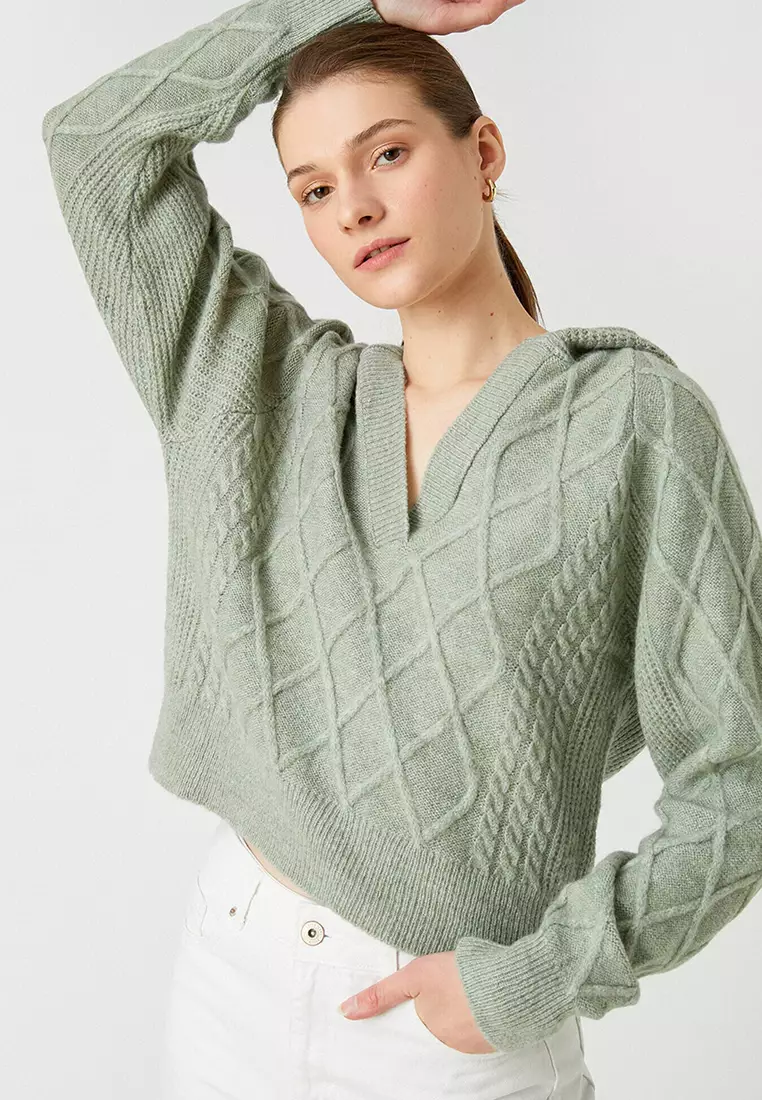 Jual KOTON Knitted Hoodie Sweater Original 2024 | ZALORA Indonesia