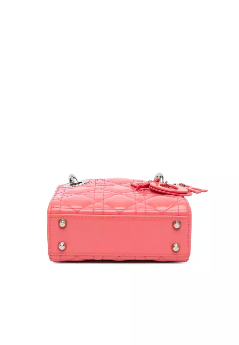 Buy Dior Pre-Loved Dior Micro Patent Cannage Lady Dior 2025 Online | ZALORA