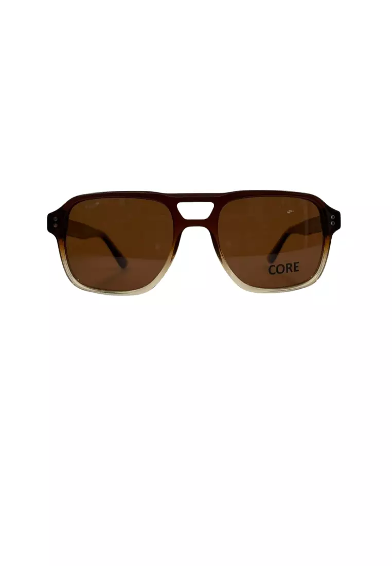 Buy Tony Morgan Tony Morgan Men's Brown Aviator Acetate Sunglasses ...