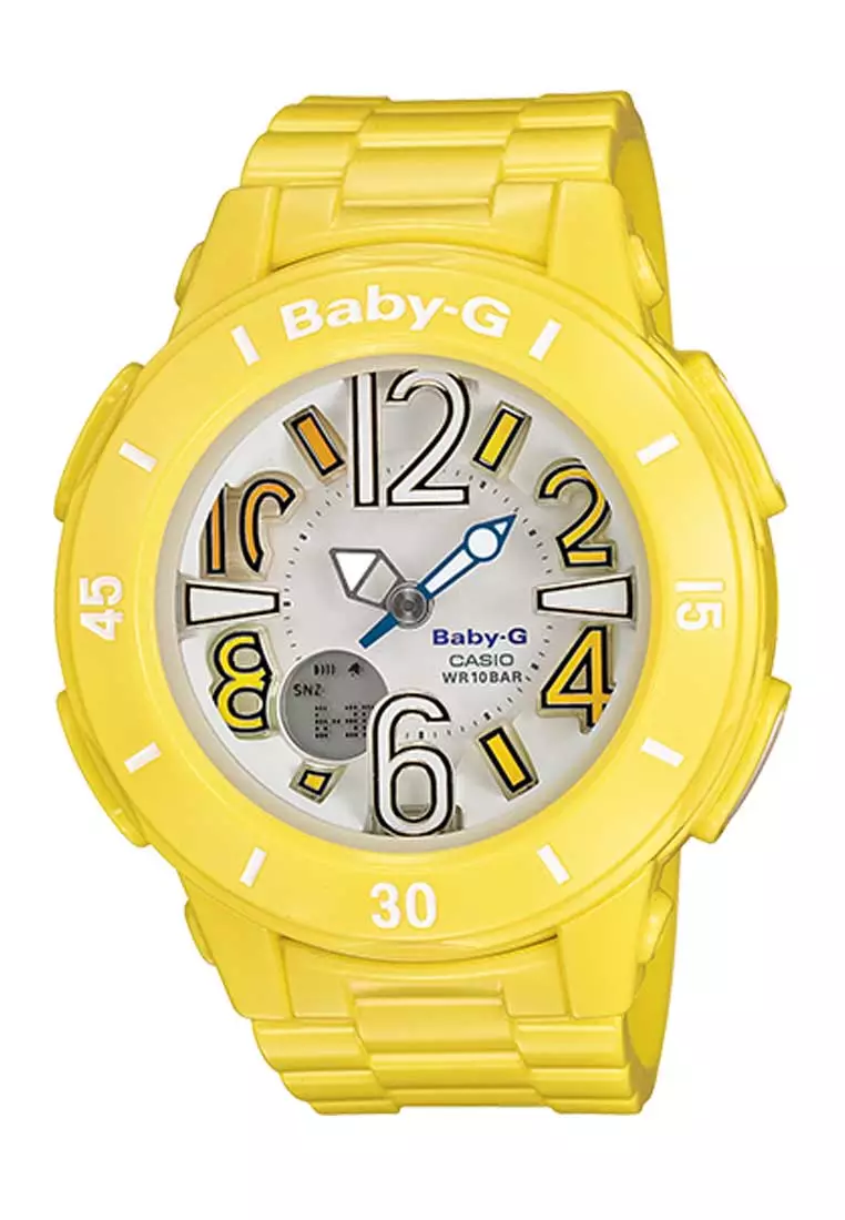 Buy Casio Casio Baby-G BGA-170-9BDR-P White and Yellow Resin Unisex ...